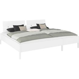 Bett Rauch "Familienbett XXL Familiengr&ouml;&szlig;e Ehebett Doppelbett umbaubar", wei&szlig; (alpinwei&szlig;), Liegefl&auml;che L&auml;nge B: 200cm x 240cm, Holzkopfteil, H&ouml;he Bettseite: 44cm, ohne Matratze, Betten, Bett, 240x200 cm und 270x200 cm - mit oder ohne Kopfteil MADE IN GERMANY