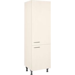 Hochschrank Nobilia "Touch", Ausrichtung w&auml;hlbar, mit zwei T&uuml;ren, vormontiert", wei&szlig; (front: lacklaminat magnolia supermatt, korpus: magnolia matt), B:60cm H:216,6cm T:58,3cm, Schr&auml;nke, Hochschrank, Breite/H&ouml;he: 60/216,6 cm