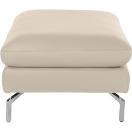 Hocker Calia italia "Dave mit edlem Metallfu&szlig;, B/T 95/68cm", grau (fango), B:95cm H:42cm T:68cm, Hocker, Hocker