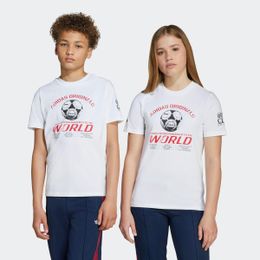 T-Shirt adidas originals "TEE", M&auml;dchen, Gr. 140, wei&szlig;, Obermaterial: 100% Baumwolle, Rundhals, Shirts T-Shirt, f&uuml;r Kinder, Kurzarm, ohne Verschluss, Rundhalsausschnitt
