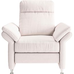 Sessel Home Affaire "Mailand Fernsehsessel", beige (creme), B:98cm H:103cm T:89cm, Struktur ( 100% Polyester), Sessel, Sessel, mit komfortablem Federkern-Sitz, wahlweise mit Move-Funktion