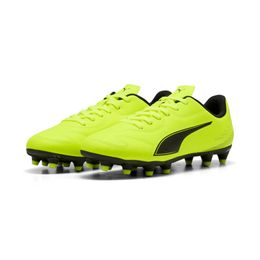 Fu&szlig;ballschuh Puma "VITORIA II FG/AG JR", Kinder, Gr. 35, gelb alert, Puma schwarz, Synthetik, Schuhe Fu&szlig;ballschuh, f&uuml;r Rasen- und Kunstrasenpl&auml;tze