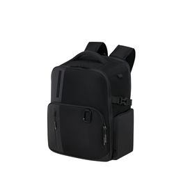 Reiserucksack Samsonite "BIZ2GO", Gr. B/H/T: 30cm x 40cm x 20cm, schwarz, Polyester, Rucks&auml;cke Reiserucksack, reflektierende Details