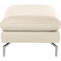 Hocker Calia italia "Dave mit edlem Metallfu&szlig;, B/T 95/68cm", wei&szlig; (altwei&szlig;), B:95cm H:42cm T:68cm, Hocker, Hocker