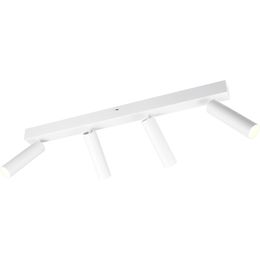 Trio LEUCHTEN LED Deckenstrahler "AMBALA, LED Spot, 500 Lumen CCT 2300/3000/4000K", wei&szlig; (wei&szlig; matt), 4, H: 17,5cm, 1 Stk., Leuchten, in 3 Stufen dimmbar per Wandschalter, drehbar schwenkbar Spot, LED Deckenstrahler