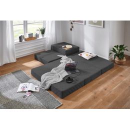 Sessel "Lenny", grau (anthrazit), B:75cm H:44cm T:65cm, ATLANTIC HOME COLLECTION, Sessel, Sessel, Sessel als Faltmatratze mit G&auml;stebettfunktion