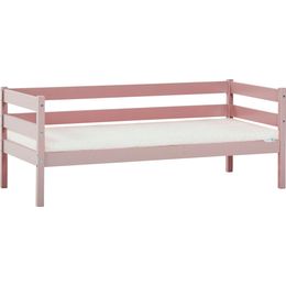 Einzelbett Hoppekids "ECO Comfort Kinderbett, Kiefer Massivholz, Jugendbett inkl. Rollrost", rosa (blassrosa), B:76cm H:65cm L:166cm, Kiefer massiv, Betten, 70x160 cm, wahlweise in verschieden Farben/ Matratze/ Absturzsicherung