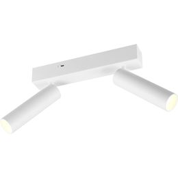Trio LEUCHTEN LED Deckenstrahler "AMBALA, LED Spot, 500 Lumen CCT 2300/3000/4000K", wei&szlig; (wei&szlig; matt), 2, H: 17,5cm, 1 Stk., Leuchten, in 3 Stufen dimmbar per Wandschalter, drehbar schwenkbar Spot, LED Deckenstrahler