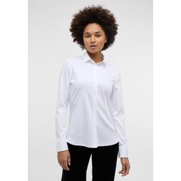 Hemdbluse Eterna "FITTED", Damen, Gr. 44, wei&szlig;, 100% Baumwolle, schmal, Blusen Hemdbluse, EASY IRON (b&uuml;gelleicht)