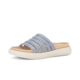 Pantolette Gabor "Pantolette", Damen, Gr. 39, blau, Schuhe Pantolette