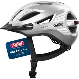 Fahrradhelm Abus "URBAN-I 4.0" Gr. S, silber (signal silber), Helme, S Kopfumfang: 51cm - 55cm