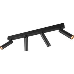 Trio LEUCHTEN LED Deckenstrahler "AMBALA, LED Spot, 500 Lumen CCT 2300/3000/4000K", schwarz (schwarz matt), 4, H: 17,5cm, 1 Stk., Leuchten, in 3 Stufen dimmbar per Wandschalter, drehbar schwenkbar Spot, LED Deckenstrahler