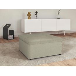 Hocker DOMO collection "SPLASH 87x87 cm, komfortabel, modernes Design", braun (schlamm), B:87cm H:40cm T:87cm, 100% Polyester, Hocker, Polsterhocker