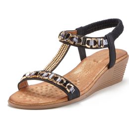 Vivance Damen Sandalette schwarz, Gr&ouml;&szlig;e 42