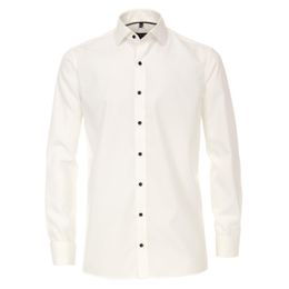 Businesshemd Casamoda "Casamoda Businesshemd uni", Herren, Gr. 46, Normalgr&ouml;&szlig;en, wei&szlig; (ivory), 100% Baumwolle, unifarben, comfort fit, Hemden