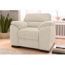 Sit & More Sessel SIT & MORE "Montego", beige (creme), B:106cm H:88cm T:90cm, Luxus-Microfaser ALTARA NUBUCK(100% Polyester);Luxus-Microfaser (90% Polyester, 10% Polyamid);Struktur (100% Polyester), Sessel, Sessel, mit Federkern