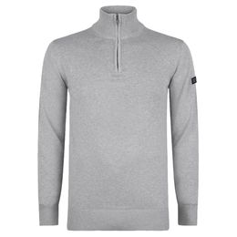 PRESLY & SUN Herren-Pullover der Marke Presly & Sun. Der Pullover von Presly & Sun ist aus Bio-Baumwolle hergestellt und hat eine normale Passform. Die weiche Baumwolle sorgt f&uuml;r hohen Tragekomfort. Marke: Presly & SunModellname: Lewis Zip Knitted Pullover Kategorie: HerrenpulloverMaterialien: BaumwolleFarbe: grau