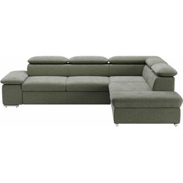 Sit & More Ecksofa SIT & MORE "Valantine L-Form, B: 272 cm", braun (schlamm), B:272cm H:73cm T:226cm, 100% Polyester, Sofas, Ecksofa, mit Arm- & Kopfteilverstellung, optional mit Bettfunktion