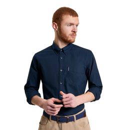 Ben Sherman - Hemd f&uuml;r Herren, Oxford-Stil, Lang&auml;rmlig (Dunkel-Marineblau)