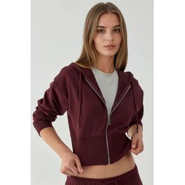 Kapuzensweatshirt mit Rei&szlig;verschluss