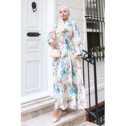 Knopf-Front Maxi-Kleid mit Taillenband