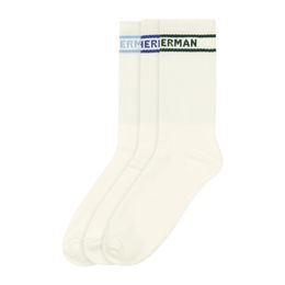Ben Sherman - Socken f&uuml;r Herren/Damen Unisex, gerippt (3er-Pack) (Wei&szlig;)