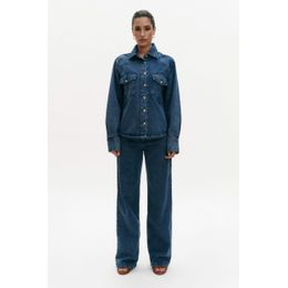 BENU Damen Langarm Jeanshemd