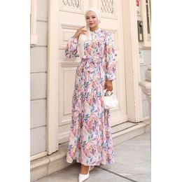Knopf-Front Maxi-Kleid mit Taillenband