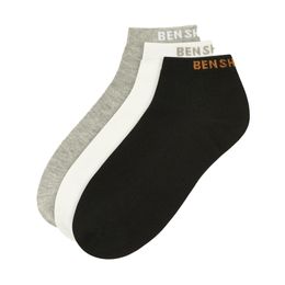 Ben Sherman - Sneaker-Socken f&uuml;r Herren/Damen Unisex (3er-Pack) (Schwarz/Wei&szlig;/Grau)