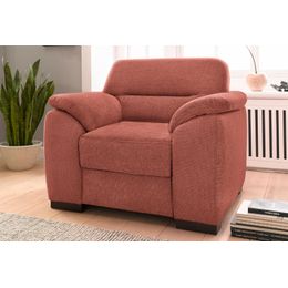 Sit & More Sessel SIT & MORE "Montego", orange (terra), B:106cm H:88cm T:90cm, Luxus-Microfaser ALTARA NUBUCK(100% Polyester);Luxus-Microfaser (90% Polyester, 10% Polyamid);Struktur (100% Polyester), Sessel, Sessel, mit Federkern