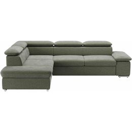 Sit & More Ecksofa SIT & MORE "Valantine L-Form, B: 272 cm", braun (schlamm), B:272cm H:73cm T:226cm, 100% Polyester, Sofas, Ecksofa, mit Arm- & Kopfteilverstellung, optional mit Bettfunktion
