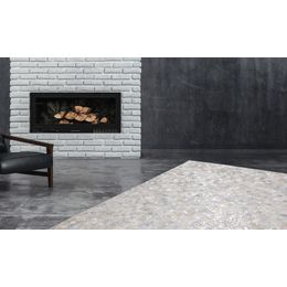 Fellteppich Calo-deluxe "Audra 100" Gr. 2, bunt (silberfarben, grau), B:80cm H:8mm L:150cm, Leder, Teppiche, Fellteppich, echtes Rinderfell, Wohnzimmer