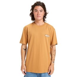 T-Shirt Quiksilver "Evo Border Lines", Herren, Gr. XS, almond, Obermaterial: 100% Baumwolle;, Shirts T-Shirt