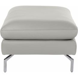 Hocker Calia italia "Dave mit edlem Metallfu&szlig;, B/T 95/68cm", grau, B:95cm H:42cm T:68cm, Hocker, Hocker