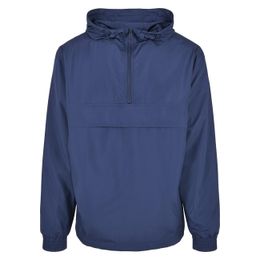 Funktionsmantel Urban Classics "Urban Classics Herren Basic Pull Over Jacket", Herren, Gr. S, blau (dunkelblau), 100% Polyester, unifarben, normal, ohne Ausschnitt, M&auml;ntel