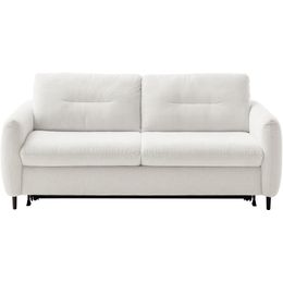 2,5-Sitzer Home Affaire "Clevina, Dauerschl&auml;fer mit Kaltschaummatratze, Breite 196 cm", snow, B:196cm H:84cm T:102cm, 100% Polyester, Sofas, Sofa & Bett in einem &ndash; kinderleicht ausklappbar & freistellbar im Raum