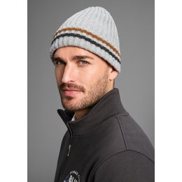 MAN'S WORLD Strickm&uuml;tze MAN'S WORLD, Herren, grau, braun, blau, Grobstrick, Materialmix, gestreift, kontrastfarbene Details, unifarben mit Farbeinsatz, M&uuml;tzen Strickm&uuml;tze, mit w&auml;rmenden Fleecefutter