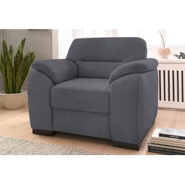 Sit & More Sessel SIT & MORE "Montego", grau (dunkelgrau), B:106cm H:88cm T:90cm, Luxus-Microfaser ALTARA NUBUCK(100% Polyester);Luxus-Microfaser (90% Polyester, 10% Polyamid);Struktur (100% Polyester), Sessel, Sessel, mit Federkern