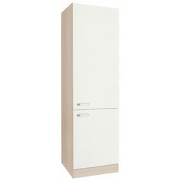 Hochschrank Optifit "Faro", wei&szlig; (wei&szlig; matt), B:60cm H:206,8cm T:57,1cm, Schr&auml;nke, Hochschrank, mit Metallgriffen, Breite 60 cm
