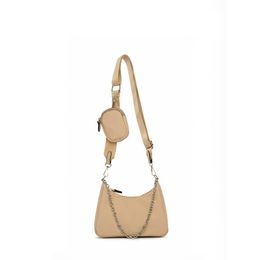 Handtasche BAGMORI "BAG mori Bag Bagmori Shoulder Bag", Damen, Gr. onesize, mink, Obermaterial: 100% Polyester, Taschen Handtasche
