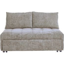 Schlafsofa "Kuno, B:140cm", taupe, B:140cm H:85cm T:109cm, 100% PES, ATLANTIC HOME COLLECTION, Sofas, Schlafsofa, 2-Sitzer Schlafsofa mit Sitztiefenverstellung (2x)