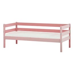 Einzelbett Hoppekids "ECO Comfort Kinderbett, Kiefer Massivholz, Jugendbett inkl. Rollrost", rosa (blassrosa), B:76cm H:65cm L:166cm, Kiefer massiv, Betten, 70x160 cm, wahlweise in verschieden Farben/ Matratze/ Absturzsicherung