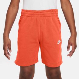Shorts Nike Sportswear "CLUB FLEECE BIG KIDS' FRENCH TERRY SHORTS", M&auml;dchen, Gr. XL, N-Gr, turf orange, Obermaterial: 80% Baumwolle, 20% Polyester, Hosen Shorts, mit Kordelzug, verbesserte Passform, f&uuml;r Jugendliche