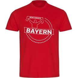 multifanshop Herren T-Shirt - Bayern - Meine Fankurve - Druck wei&szlig; - M&auml;nner