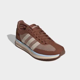Damen Sneaker "RUN 70s 2.0 KNIT", adidas Sportswear, Gr. 41preloved braun, sand strata, glow blau, Synthetik, Textil, Schuhe, inspiriert vom Design