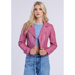 Freaky Nation Damen Lederjacke "Lederjacke-FN"pink, Gr. XL, Oberstoff: 100% Leder. Futter: 100% Baumwolle, Jacken
