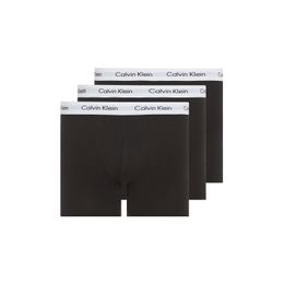 Boxer "BRIEF 3 PACK", Herren, Gr. L (52), 3 Stk., schwarz, Jersey, Obermaterial: 95% Baumwolle, 5% Elasthan, Calvin Klein Underwear, unifarben, k&ouml;rpernah, Unterhosen, mit l&auml;ngerem Bein