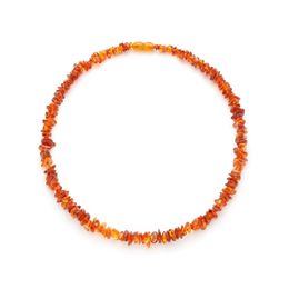 Collier Lady, braun (bernstein), Halsketten, Damen, 55+7Verl&auml;ng., Glas, Collier