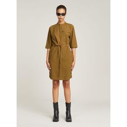 G-Star Raw Bodykleid G-STAR "Fluid Kleid", Damen, Gr. M, Normalgr&ouml;&szlig;en, braun (dk mustard), Obermaterial: 90% Viskose, 10% Polyester, Kleider