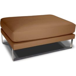 Hocker Calia italia "Romeo bequem und hochwertig verarbeitet, B/T 96/70cm", beige (karma 600 cuoio), B:96cm H:41cm T:70cm, AnilinLEDER Karma gewachst (echtes Rindsleder), Hocker, Polsterhocker Lederhocker